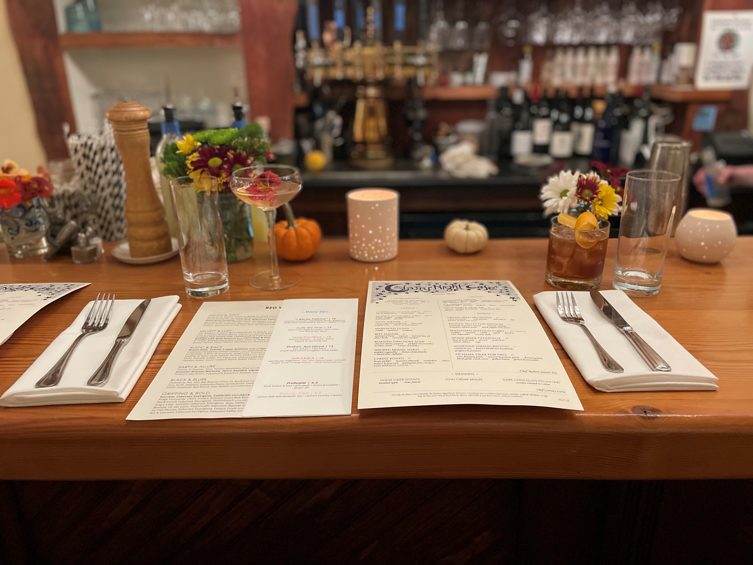 Specialty Cocktails & Mocktails - Starry Night Café - Ferrisburgh, VT